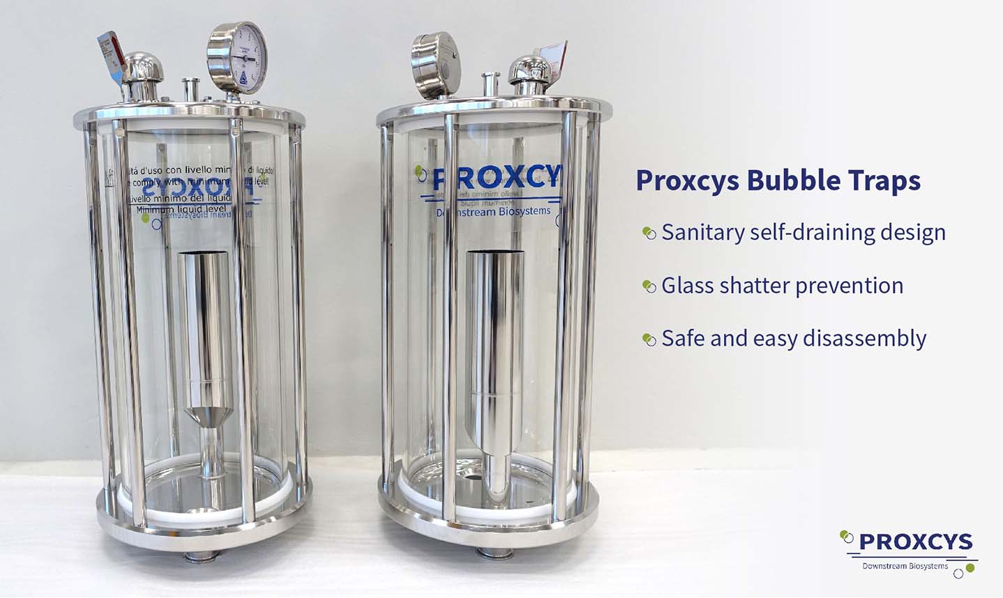 Bubble traps for pharma – Proxcys